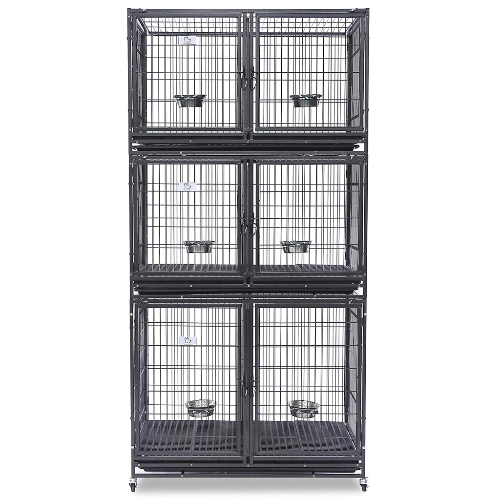 43" Three-Tier Stackable Dog Crate 43TTS – Homey Pet Official