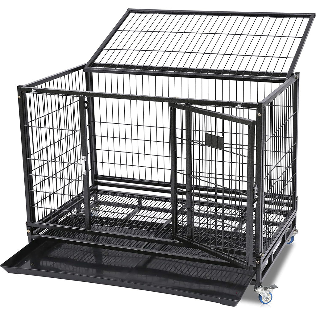37" Stackable & Foldable Dog Crate 31FA – Homey Pet Official