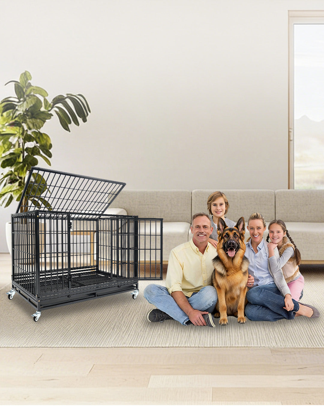 Space-Saving Stackable Dog Crates | Free USA Shipping – Homey Pet Official